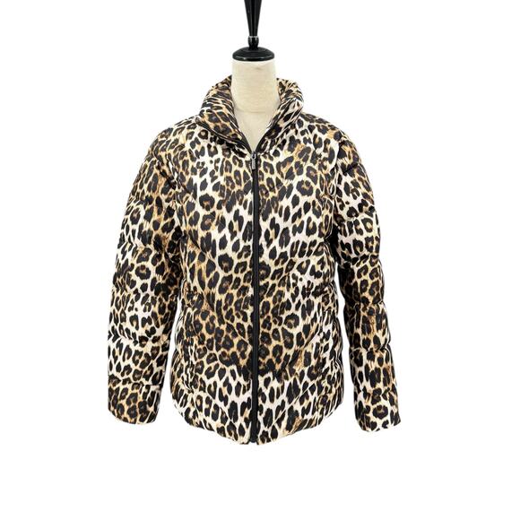Lands' End | Jackets & Coats | Lands End Leopard Print Down Filled ...